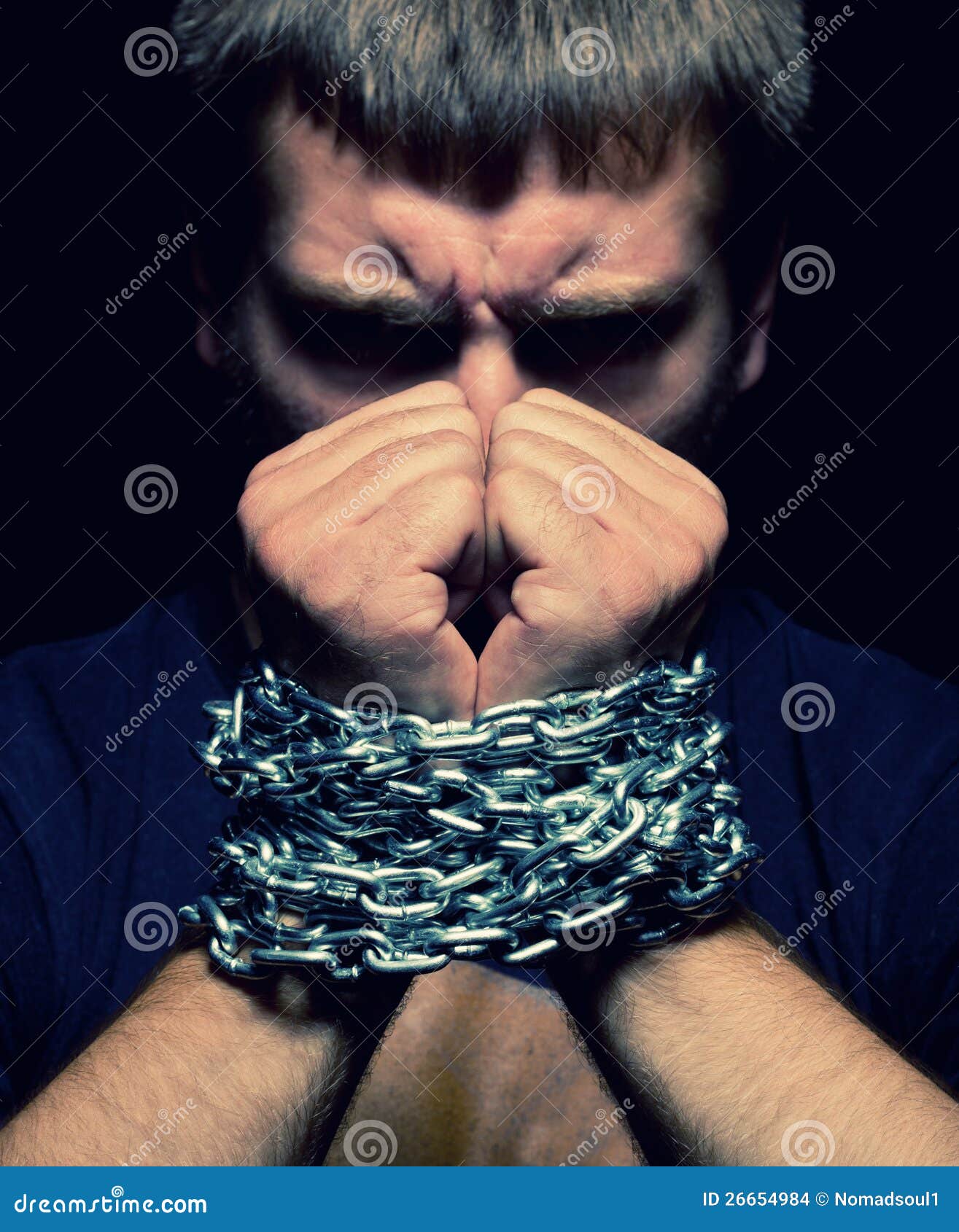 Chained man stock photo. Image of bondage, restraining - 26654984