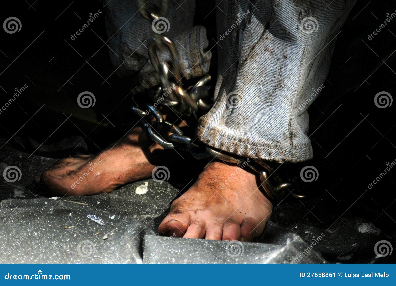 Chained person. stock image. Image of lonely, secure - 27658861