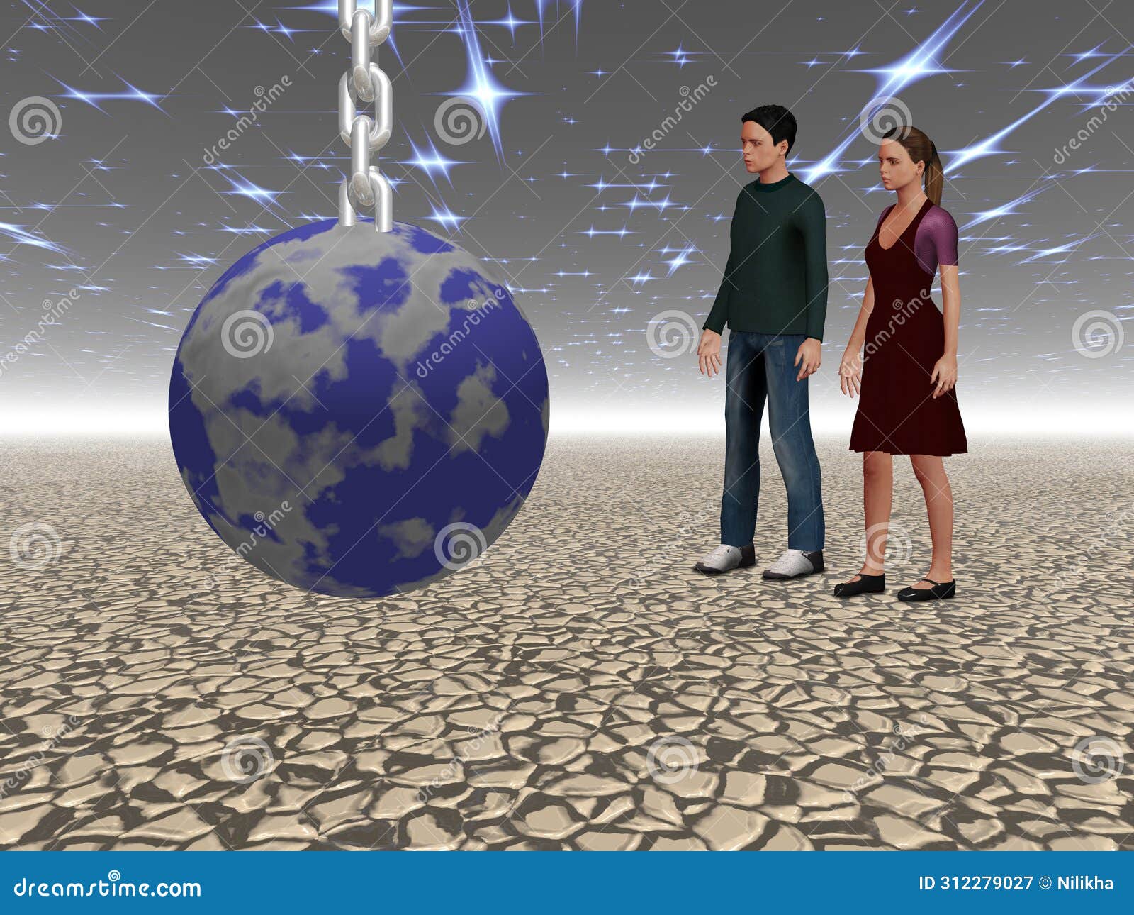 The Planet Is Chained. The Concept Of Exploitation Of The Earth's ...