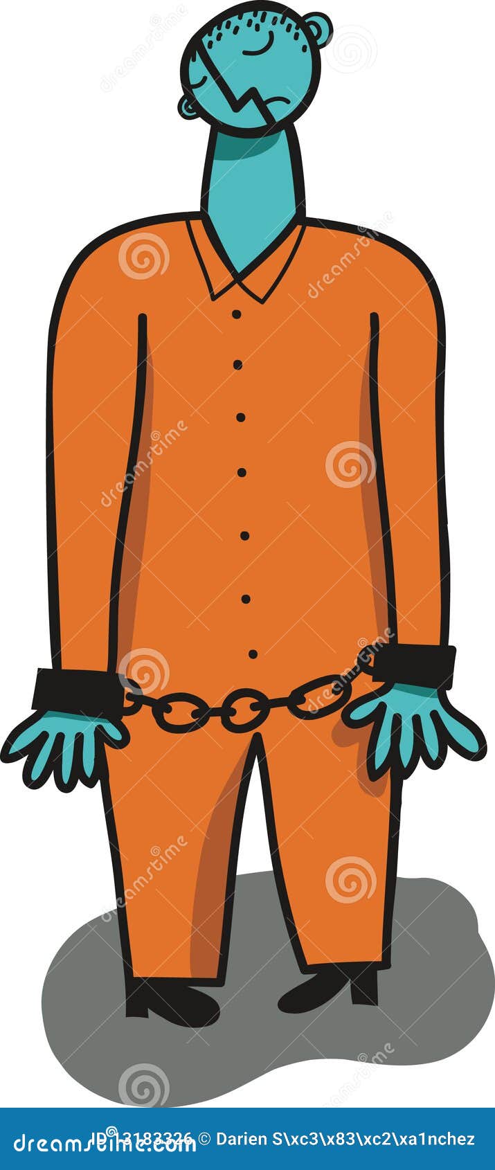 Chained prisioner stock vector. Illustration of sorry - 13183326