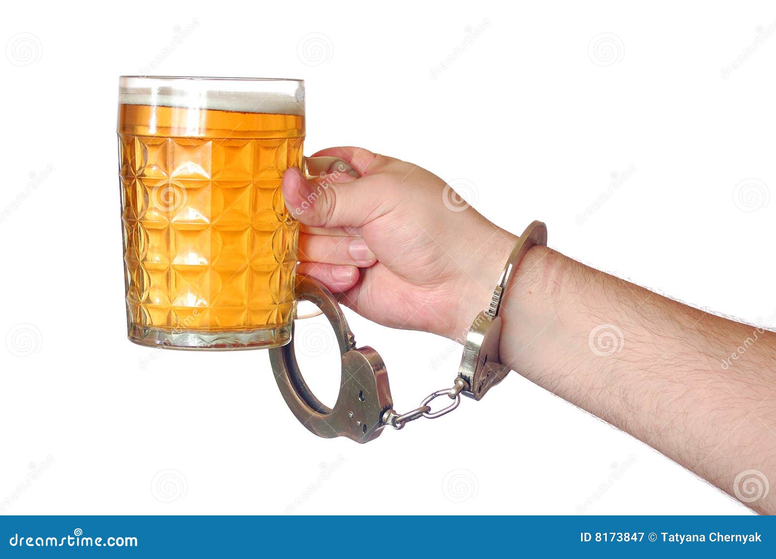 Chained to alcohol stock image. Image of closeup, high - 8173847