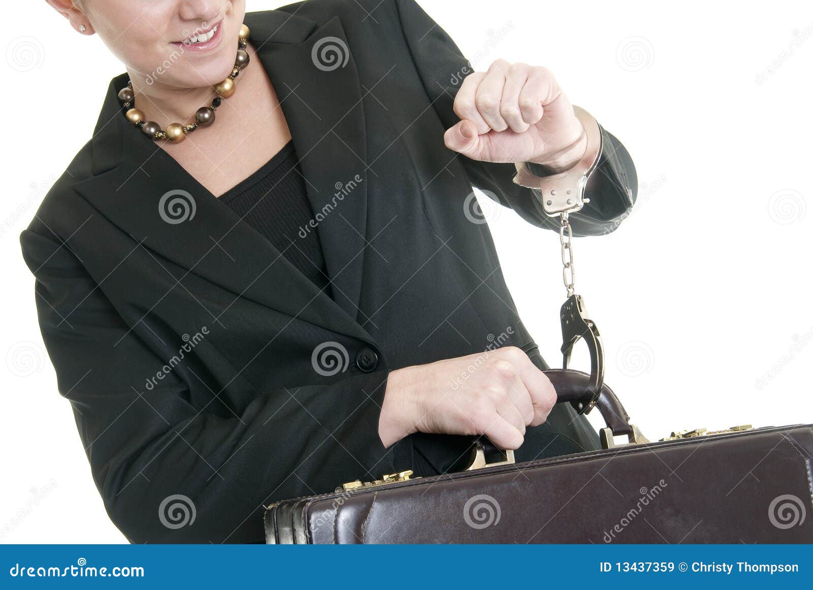 Chained to her work stock image. Image of secure, attractive - 13437359