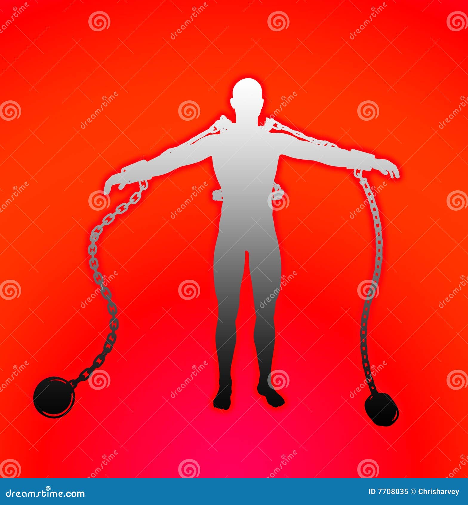 Chained Up stock illustration. Illustration of concept - 7708035