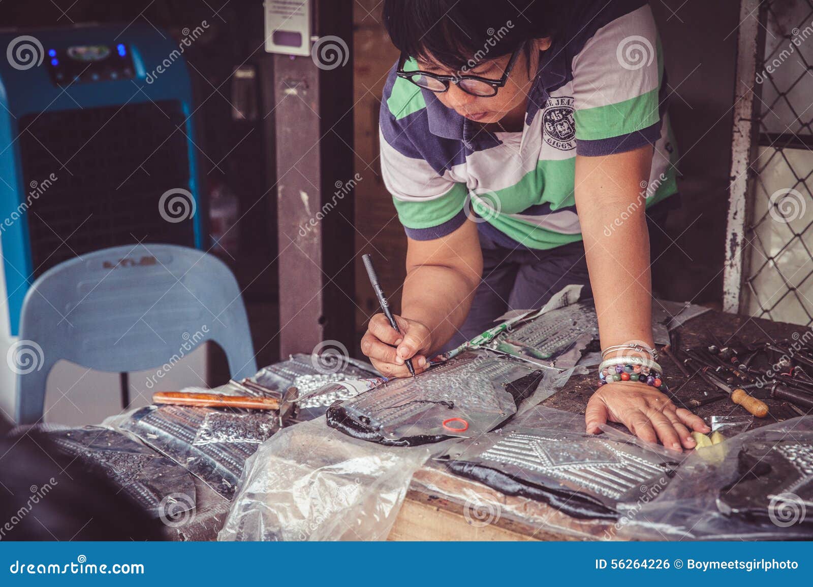 Chaing Mai S Silver Workers Editorial Photo - Image of working, chiang ...