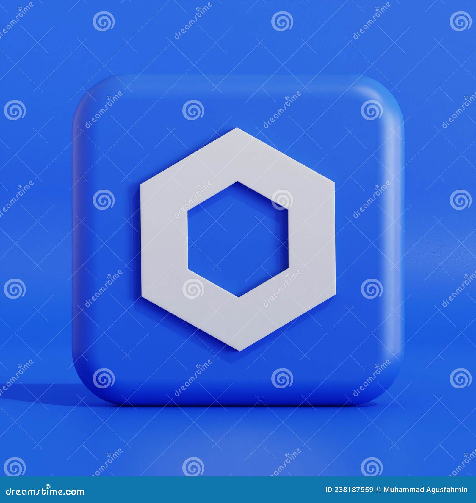 Chainlink Cryptocurrency Symbol Logo 3d Illustration Stock Illustration ...