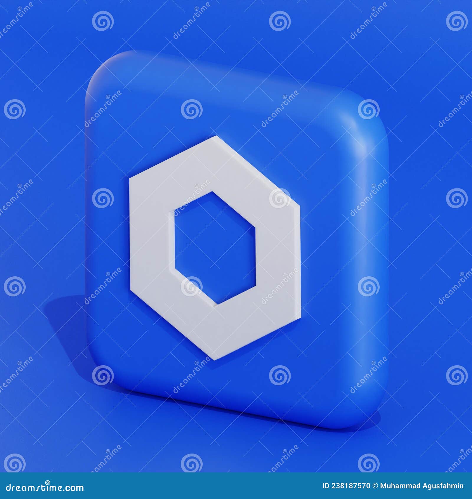 Chainlink Cryptocurrency Symbol Logo 3d Illustration Stock Illustration ...