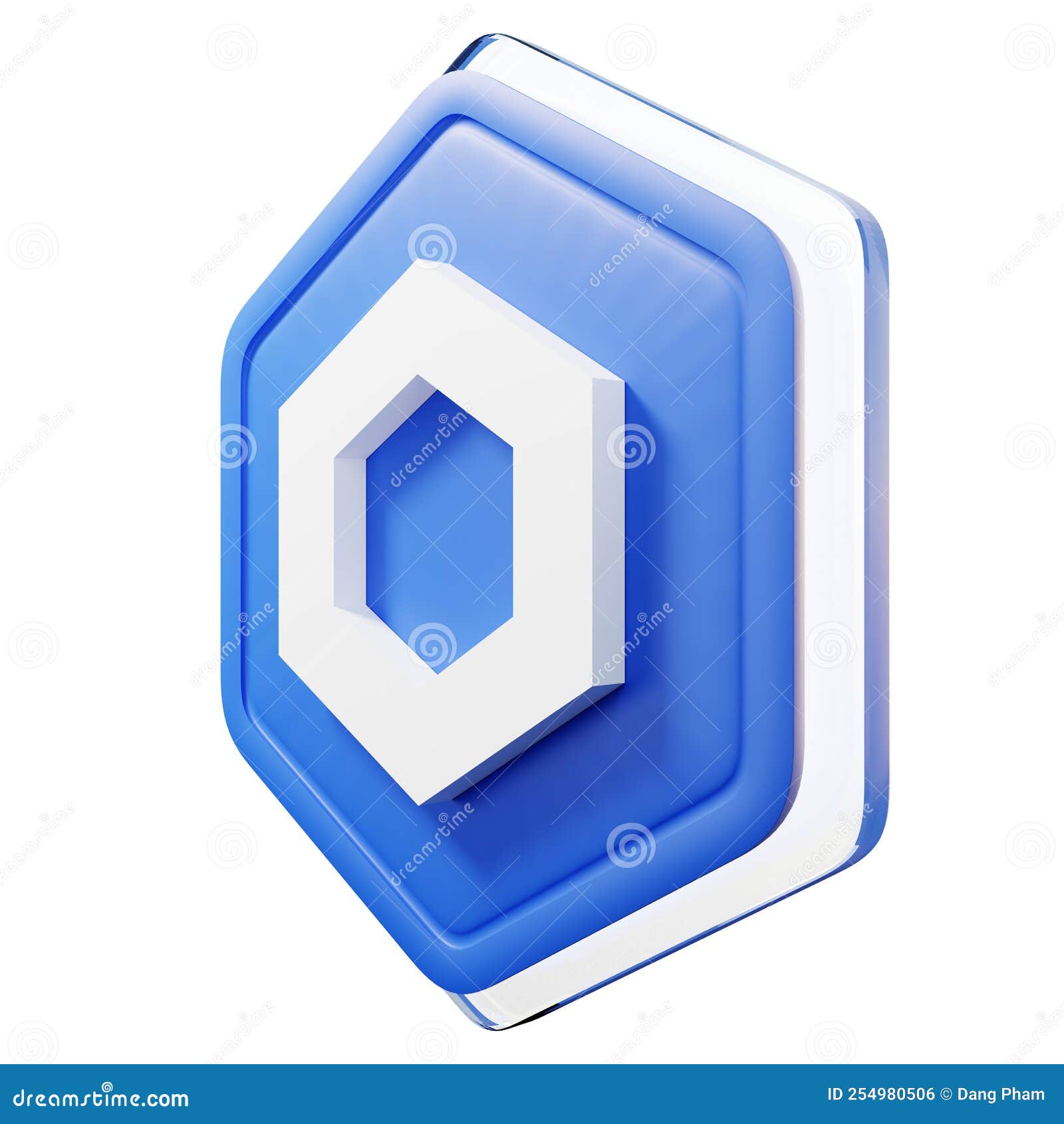 Chainlink (LINK) Badge Right View Stock Illustration - Illustration of ...