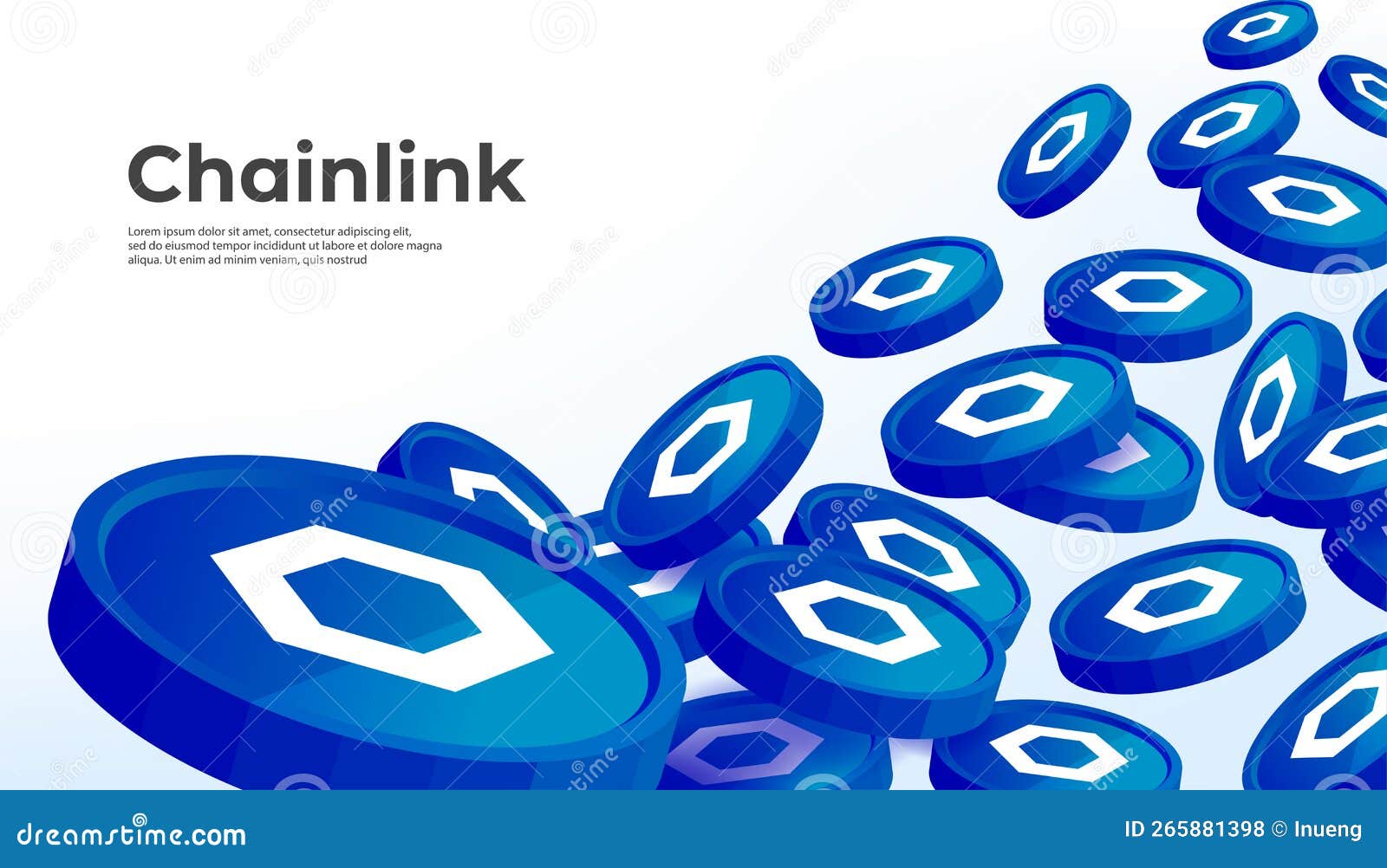 Chainlink LINK Cryptocurrency Concept Banner Background Stock Vector ...