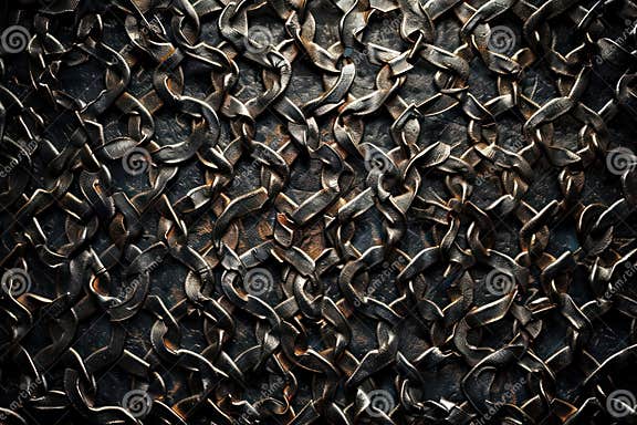 Chainmail Texture for Design Mockup Stock Illustration - Illustration ...