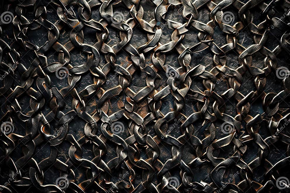 Chainmail Texture for Design Mockup Stock Illustration - Illustration ...