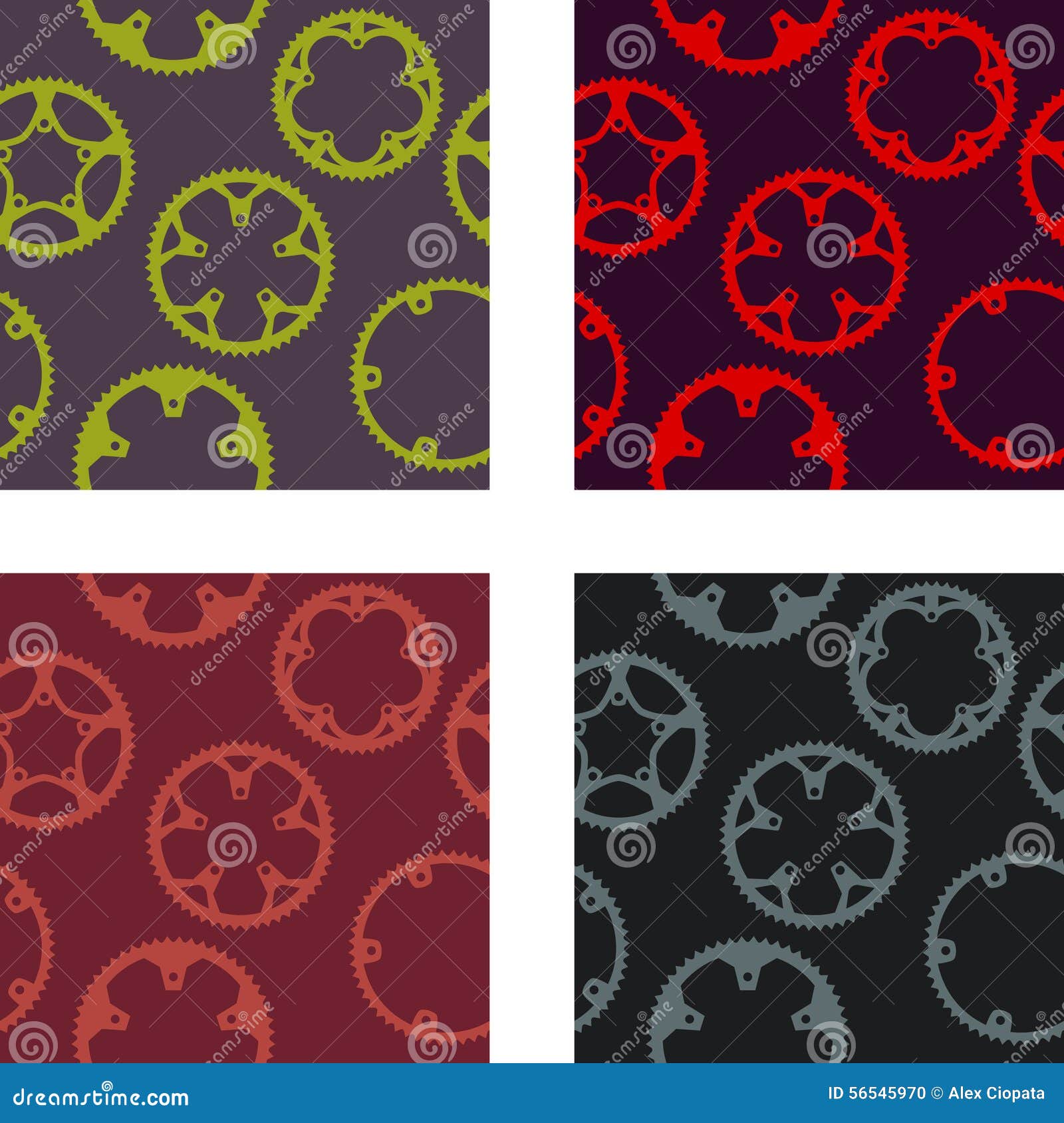 Chainrings pattern stock vector. Illustration of chainrings - 56545970