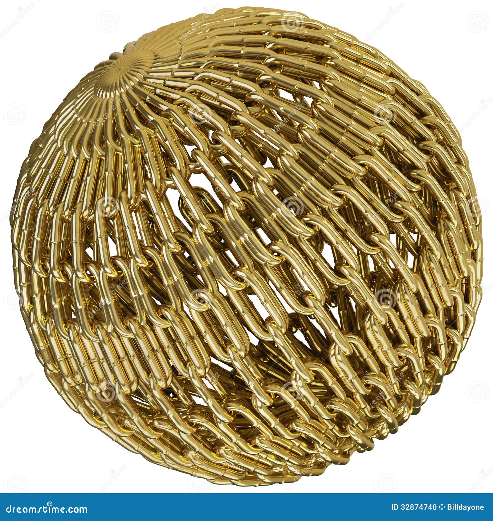 Chains as golden sphere stock illustration. Illustration of team - 32874740