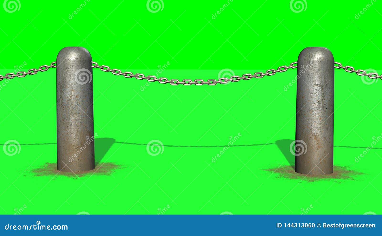Chains Blockade on Green Screen Stock Illustration - Illustration of ...