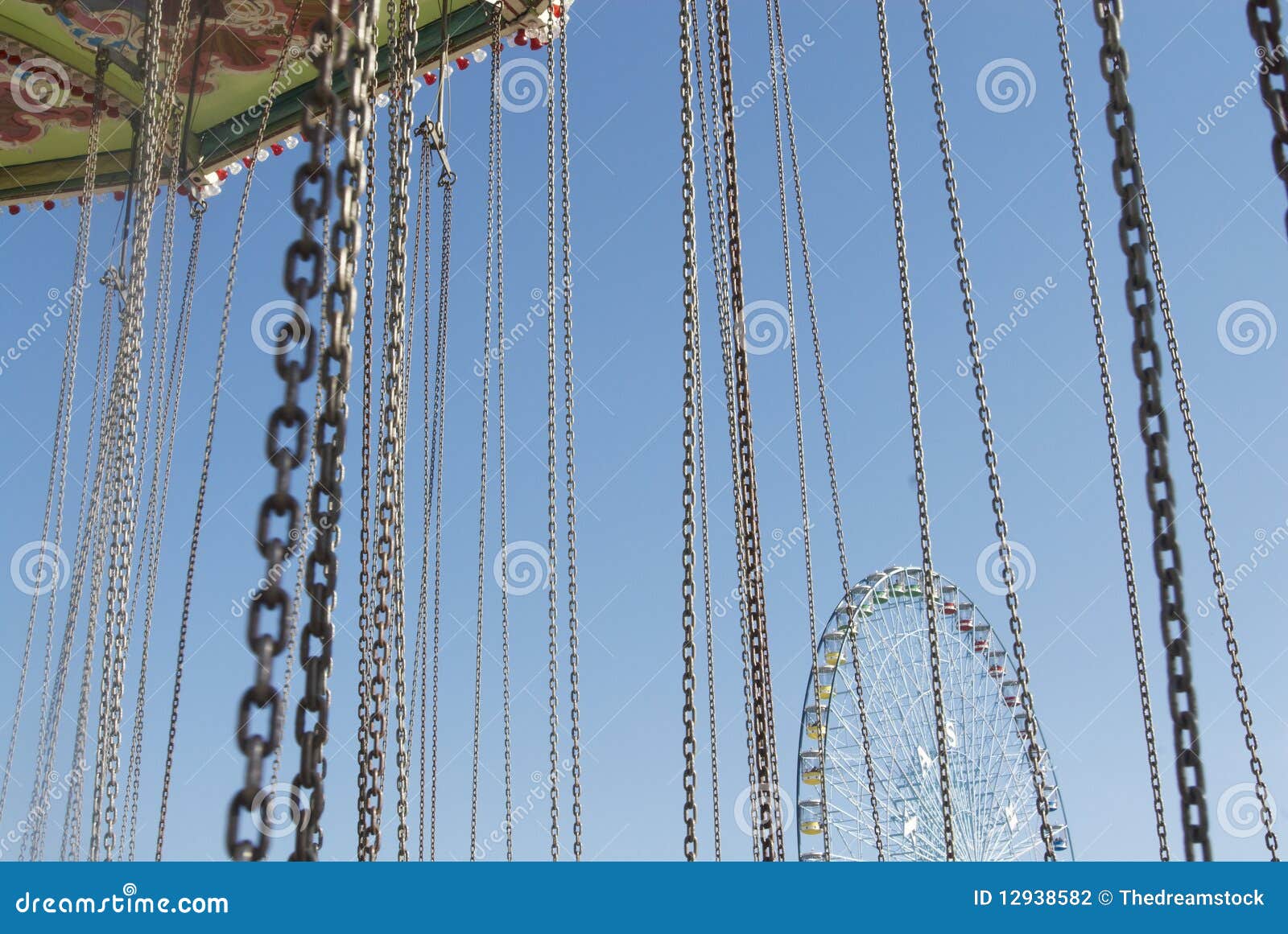 Chains on Carnival Ride stock photo. Image of closeup - 12938582