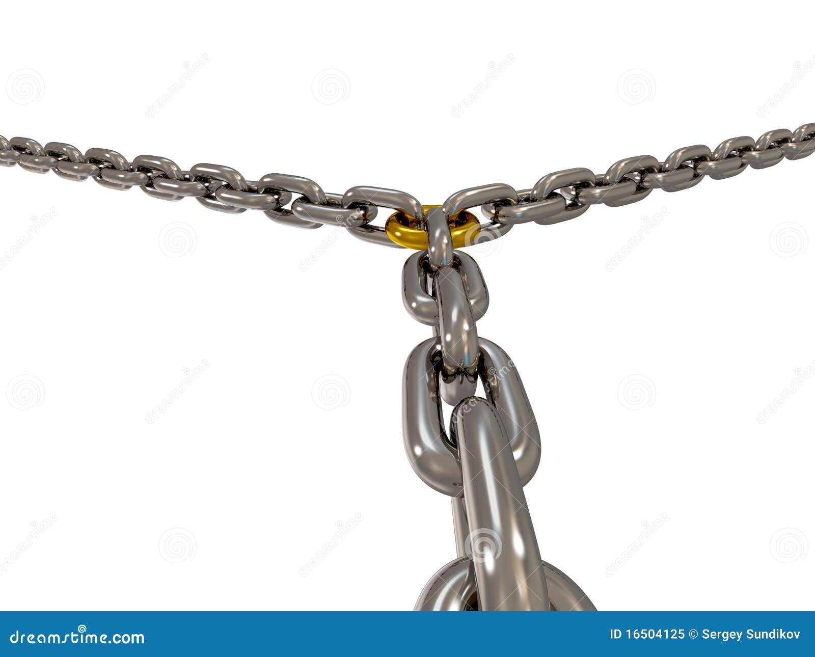The Chains Connected by Chain Link on White Stock Illustration ...