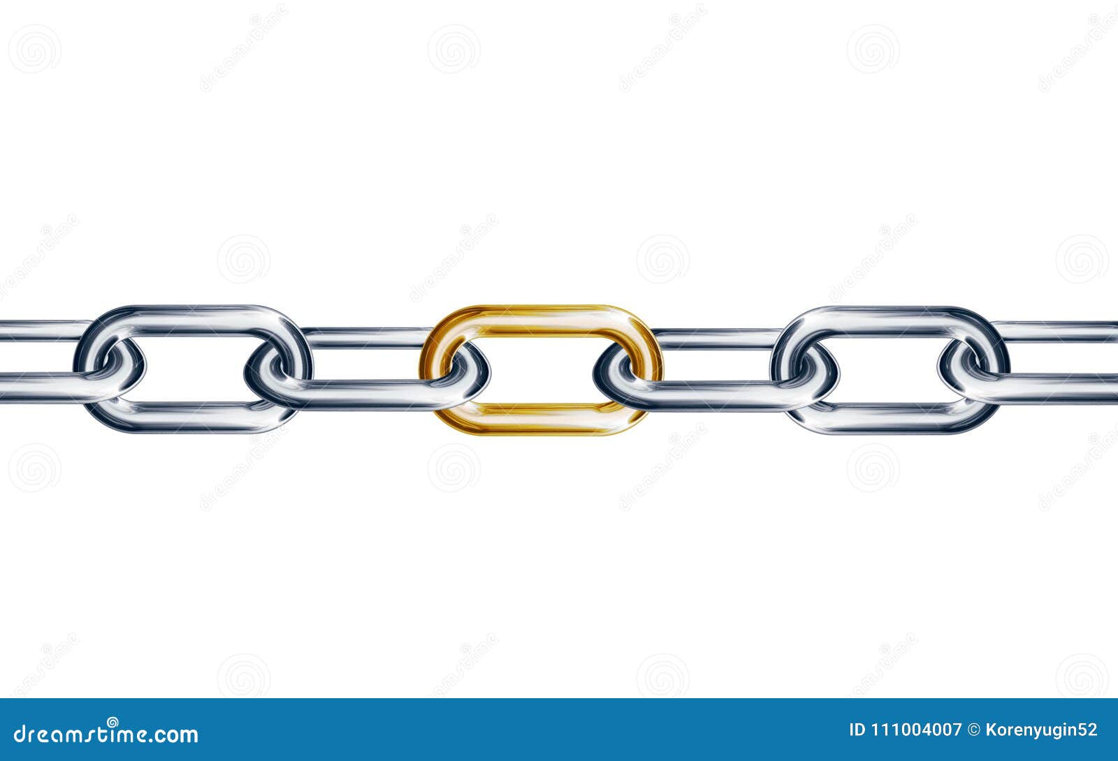 Chains Are Connected By Golden Link On A White Background, Connected ...
