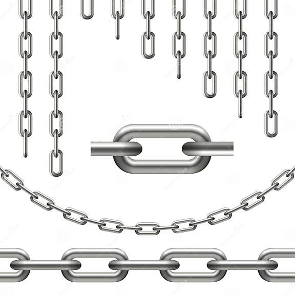 Chains Curved, Seamless and Chain Link Stock Vector - Illustration of ...