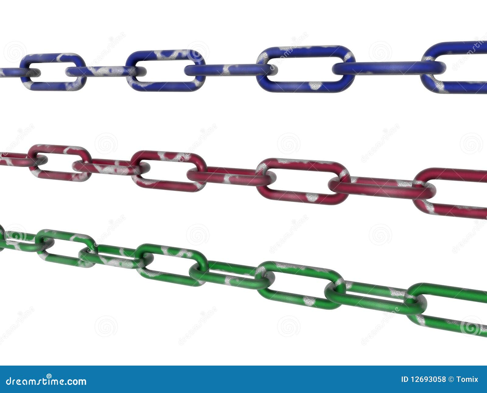 Chains of different colors stock illustration. Illustration of chrome ...