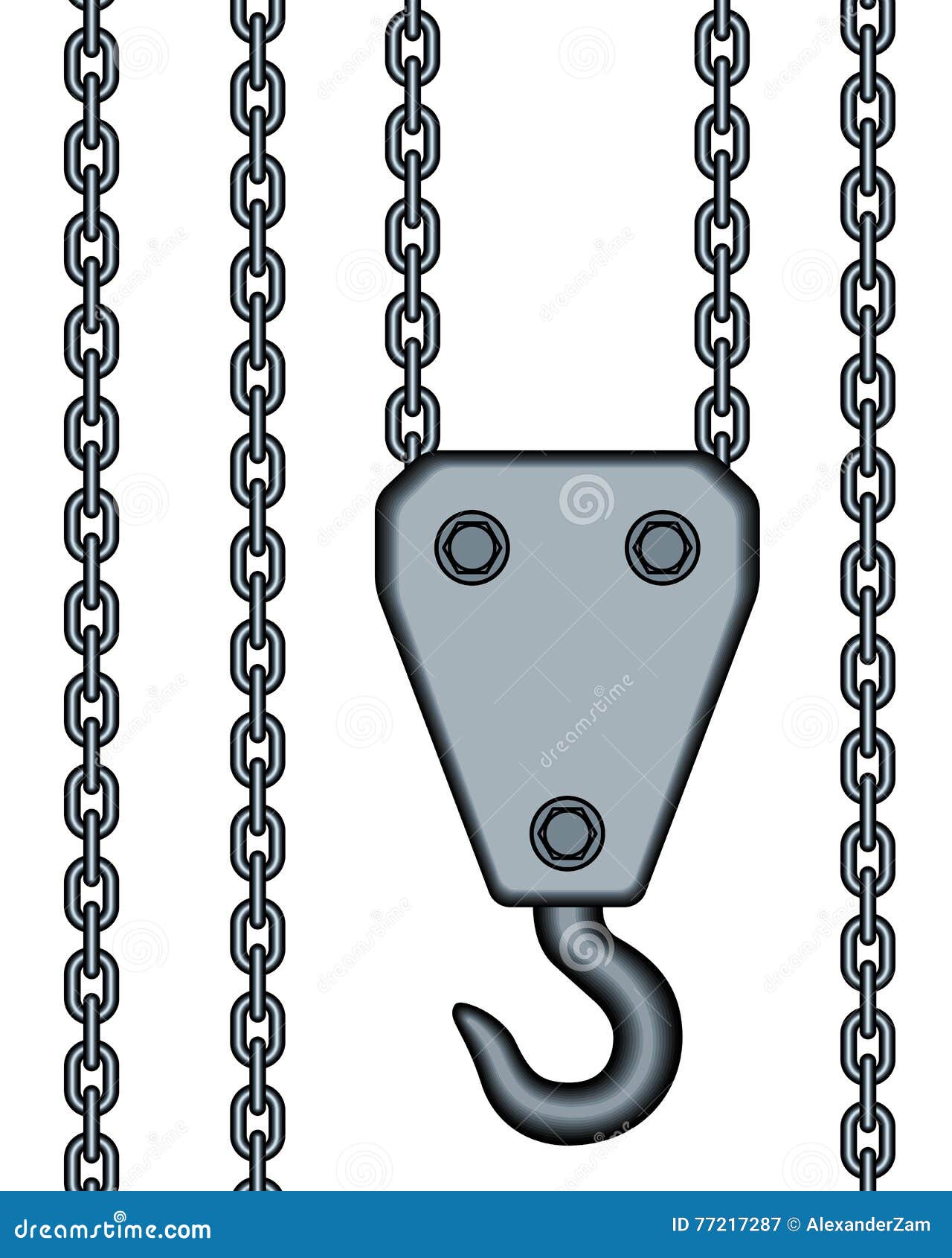 Chains and hook stock vector. Illustration of load, icon - 77217287