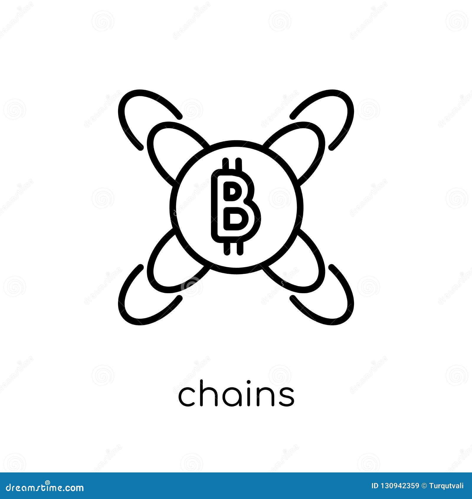 Chains Icon On White Background. Chains Icon For Your Web Site Design ...