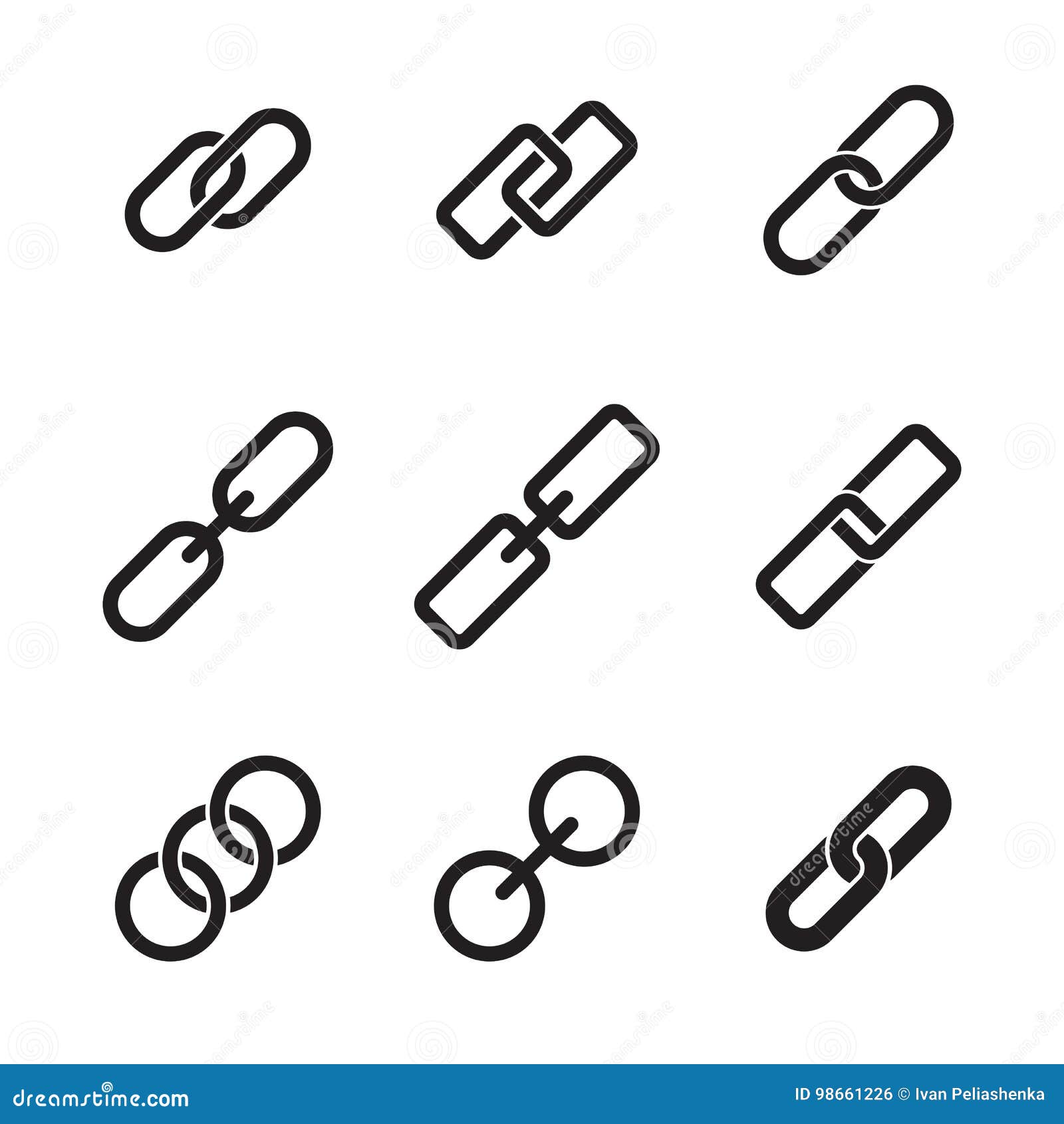 Chains icons stock illustration. Illustration of industry - 98661226