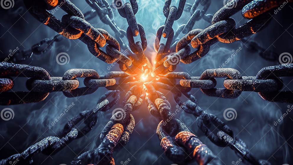 Chains Interconnected To Symbolize Strong Unity. Stock Image - Image of ...
