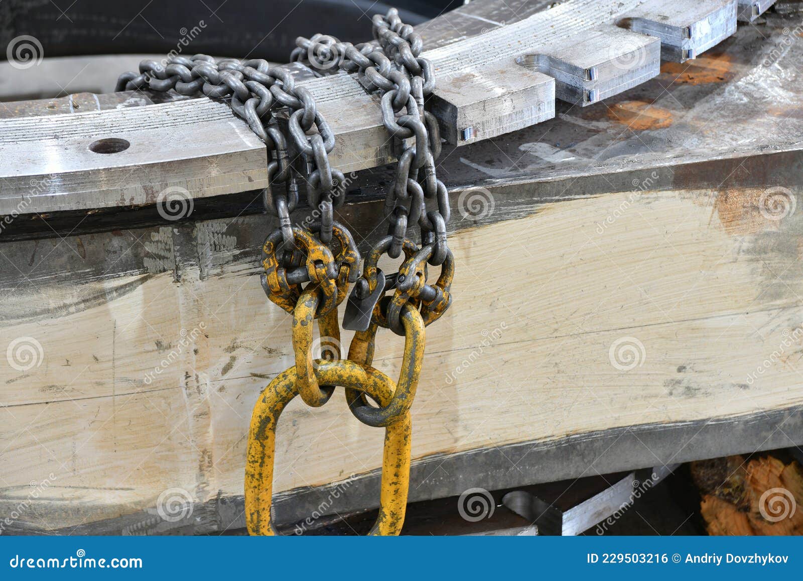 Chains for Lifting Loads on a Telpher Crane in a Workshop at a Factory ...