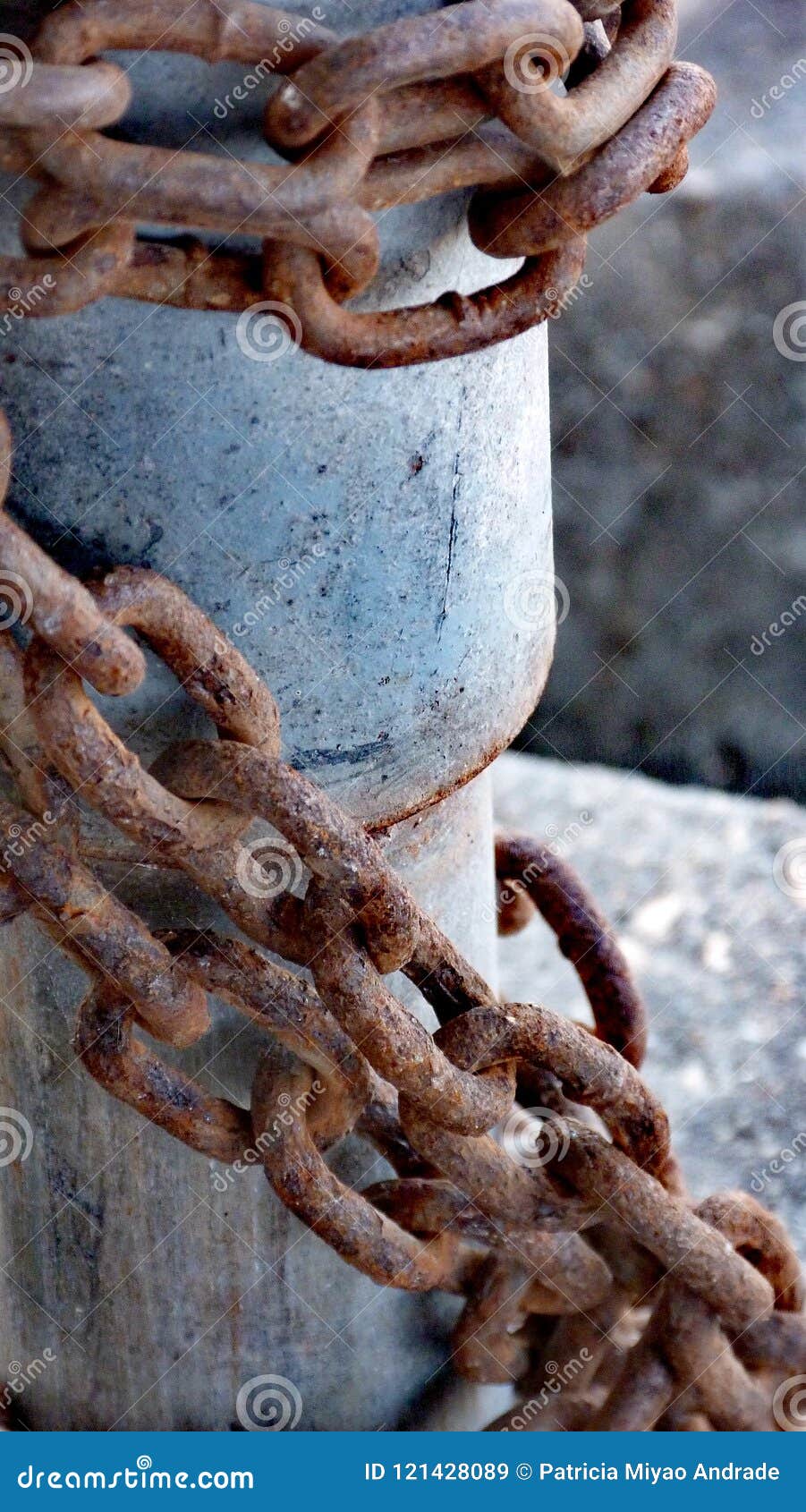 Chains in Pier stock image. Image of rusted, chains - 121428089