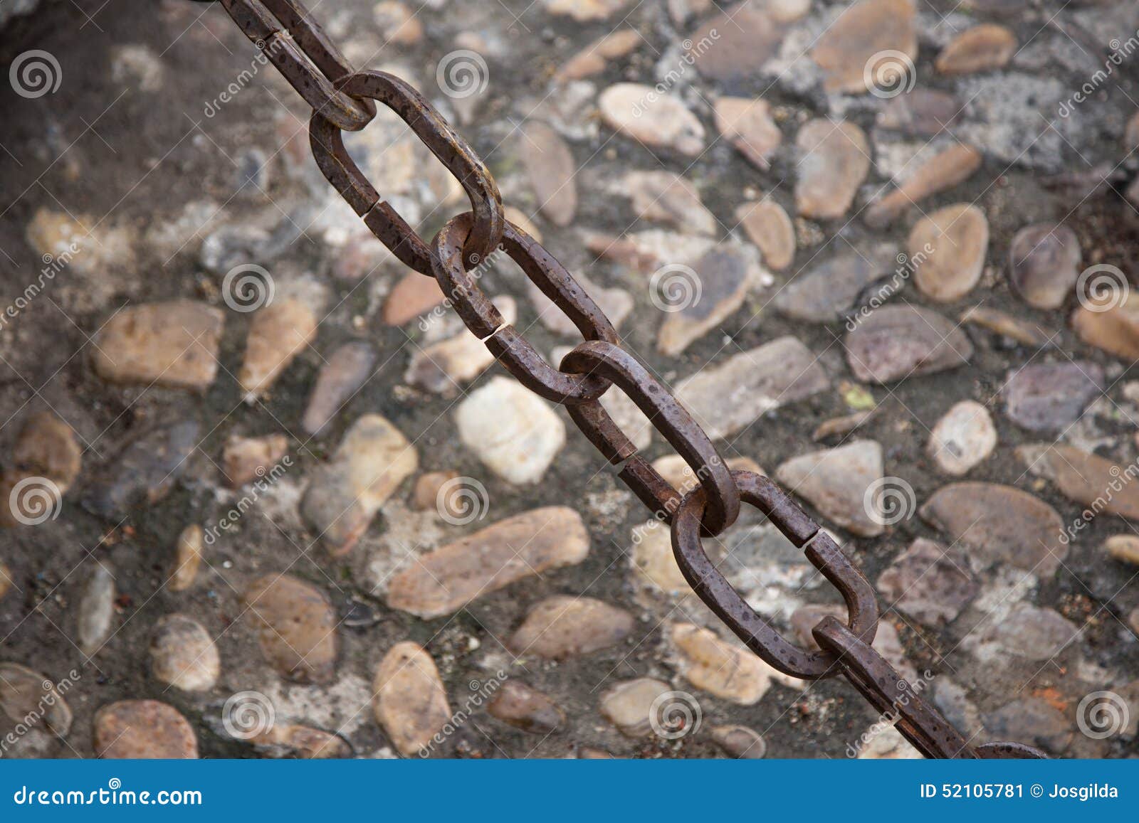 Chains and rocks stock image. Image of safety, metal - 52105781