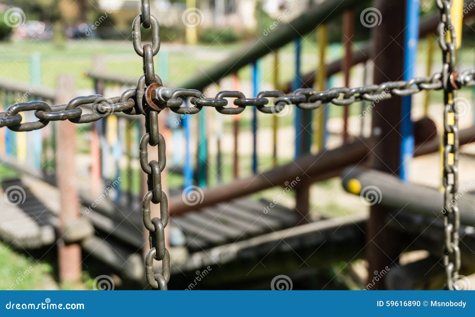 Chains and stock photo. Image of fixed, outdoor, straight - 59616890