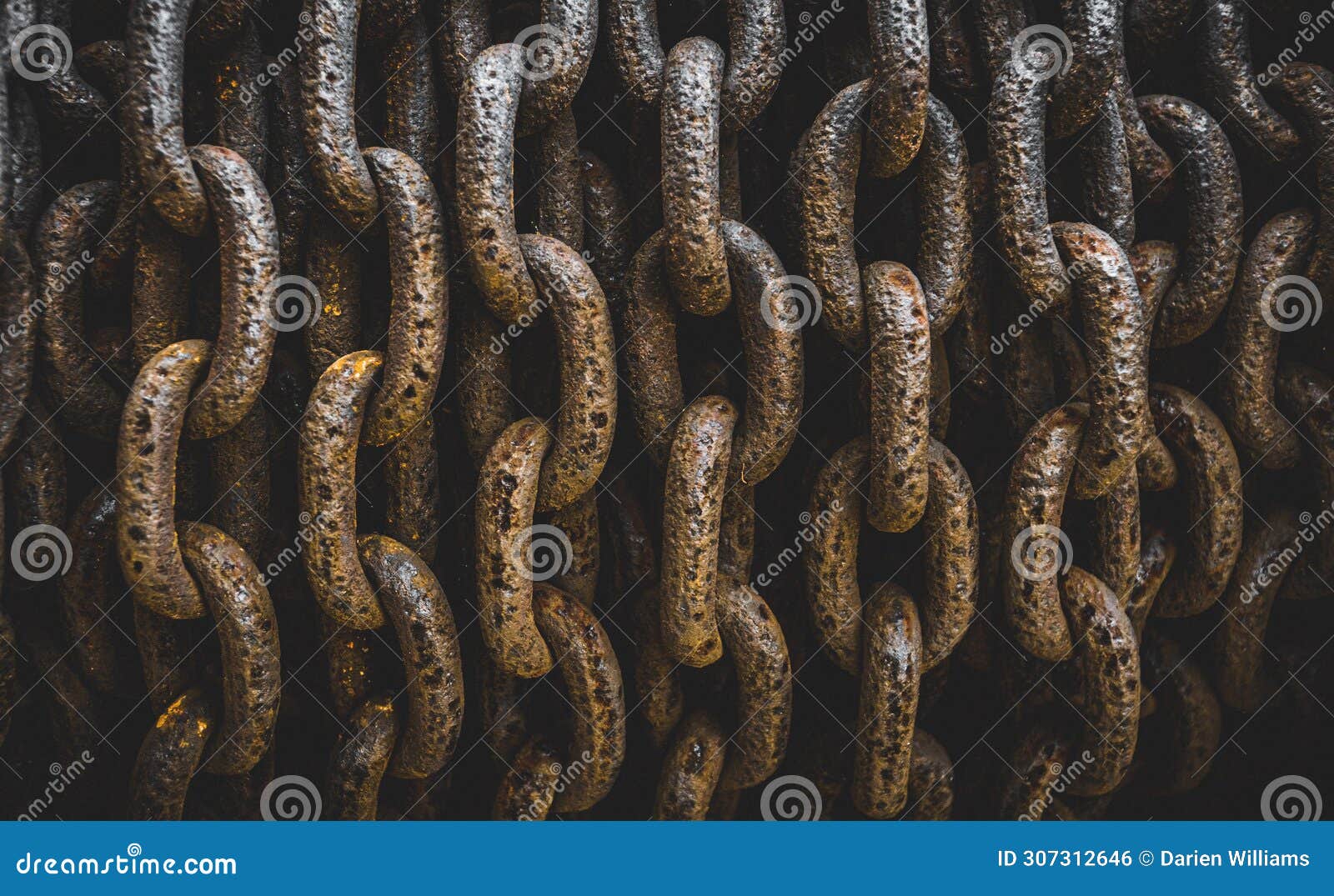Chains together with rust stock photo. Image of rustic - 307312646