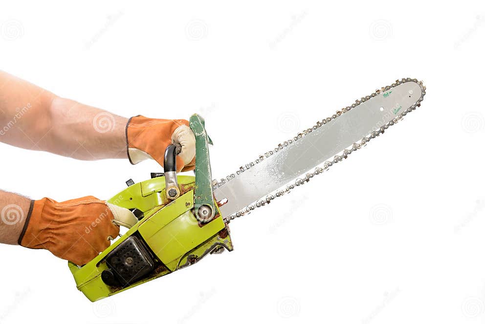 Chainsaw stock image. Image of hands, safety, gloves - 28000703