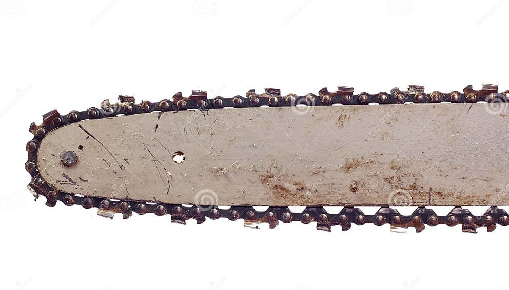Chainsaw blade stock photo. Image of isolated, worn, used - 17855832