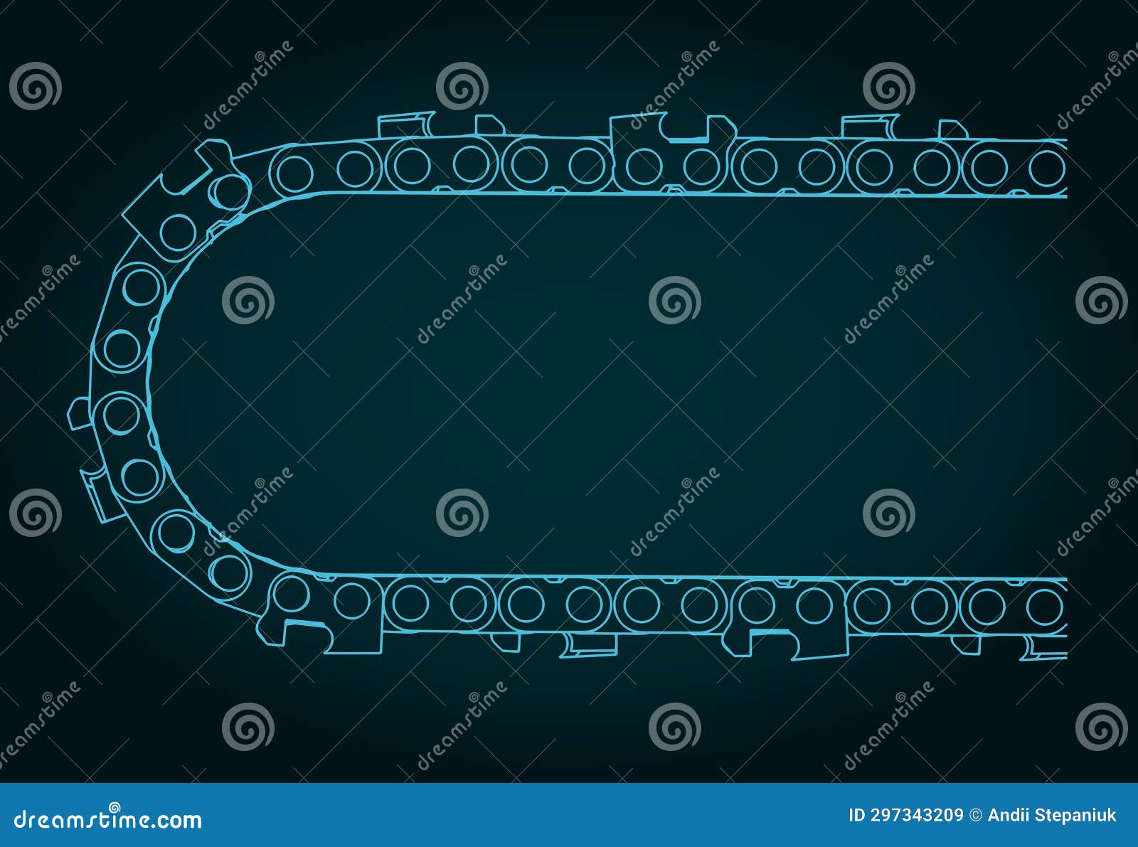 Chainsaw chain blueprint stock illustration. Illustration of tool ...