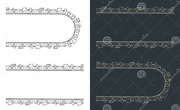 Chainsaw chain blueprints stock vector. Illustration of woodworking ...