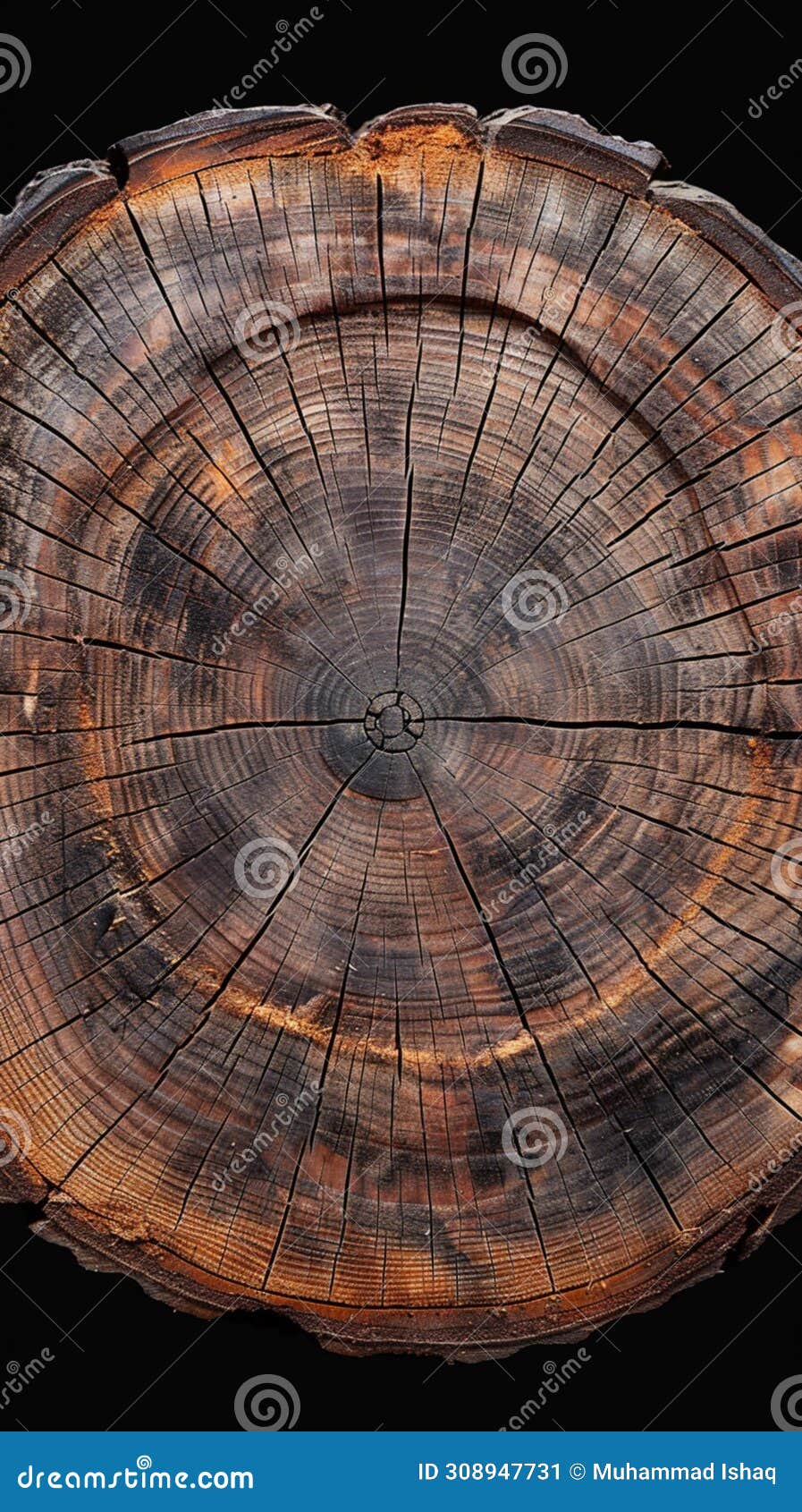 Chainsaw Cut Wood Circle with Textured Grain Pattern, a Rustic Marvel ...