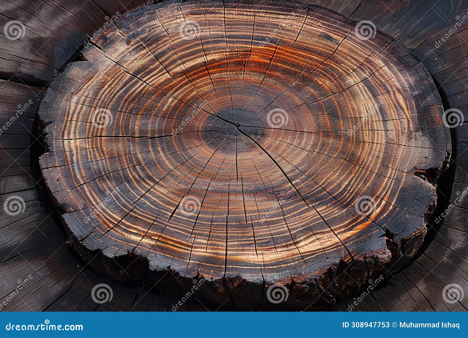 Chainsaw Cut Wood Circle with Textured Grain Pattern, a Rustic Marvel ...