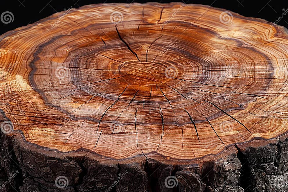 Chainsaw Cut Wood Circle with Textured Grain Pattern, a Rustic Marvel ...