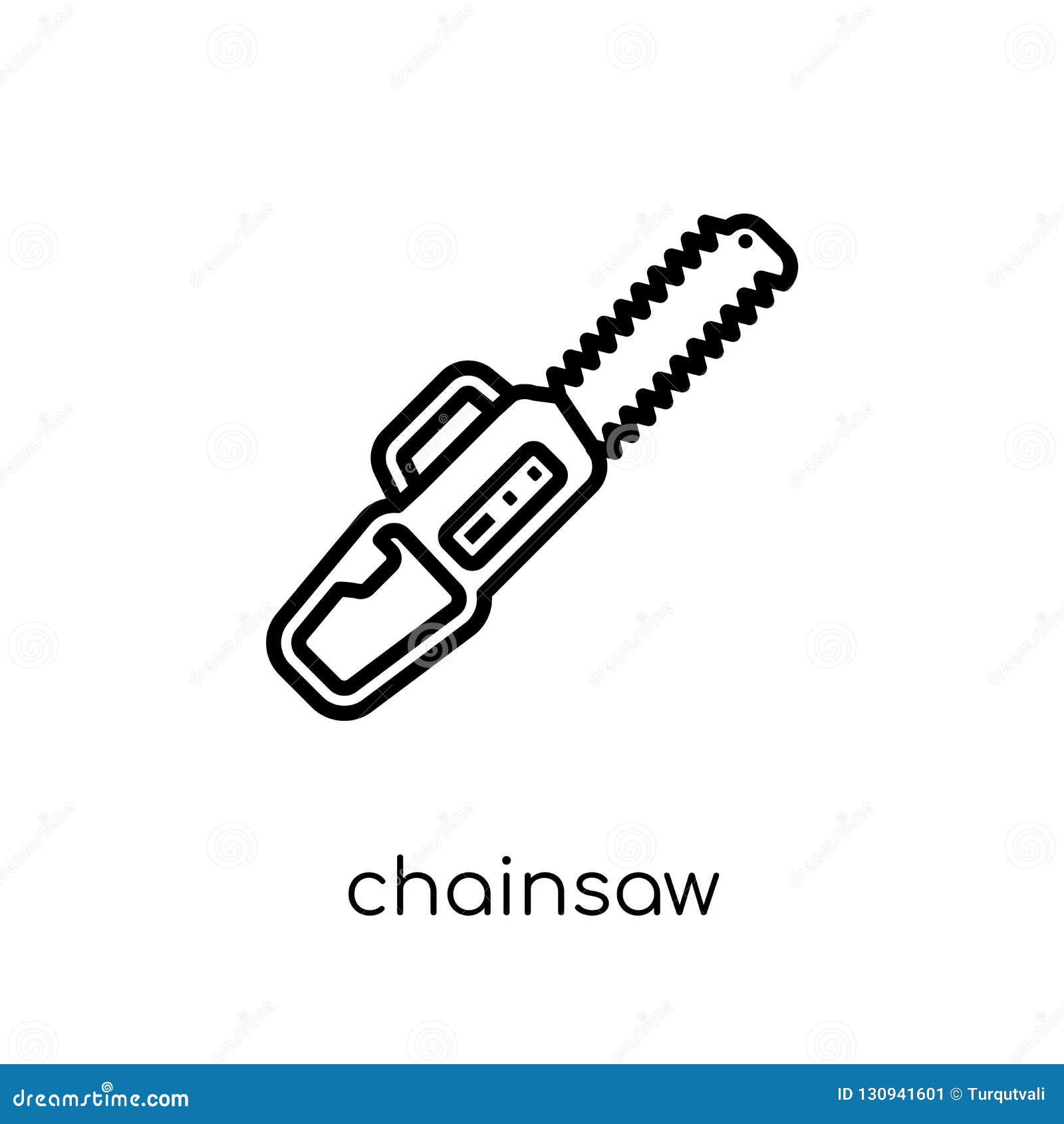 Chainsaw Icon. Trendy Modern Flat Linear Vector Chainsaw Icon on Stock ...
