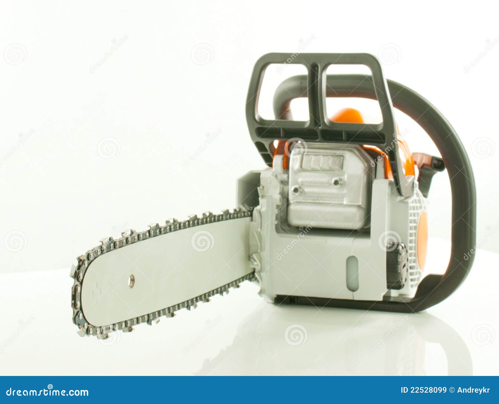 Chainsaw Over White Background Stock Image - Image of trimming, engine ...