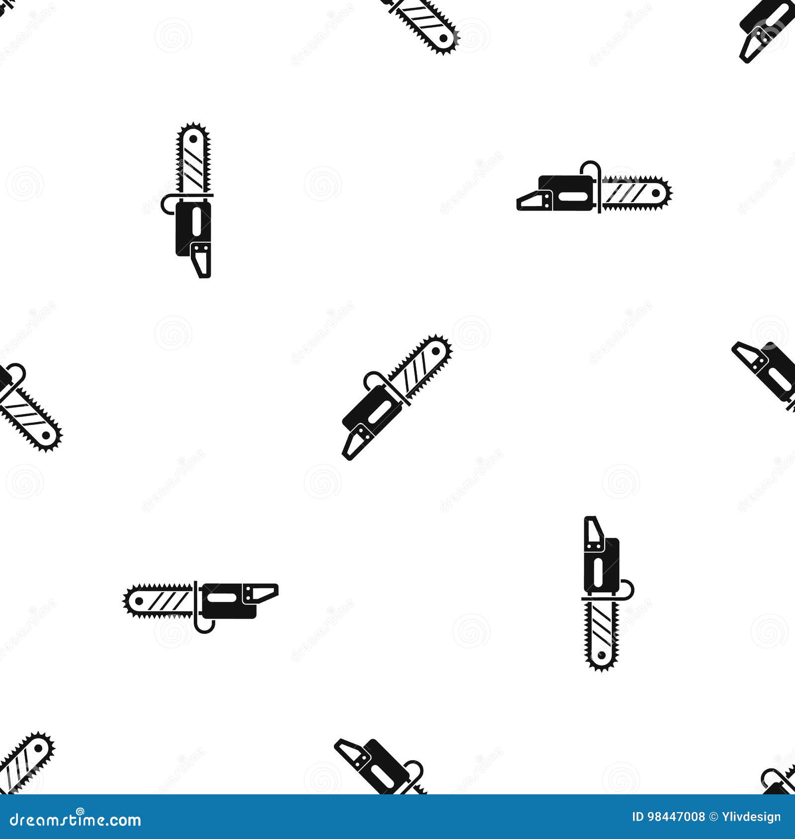 Chainsaw Pattern Seamless Black Stock Vector - Illustration of firewood ...