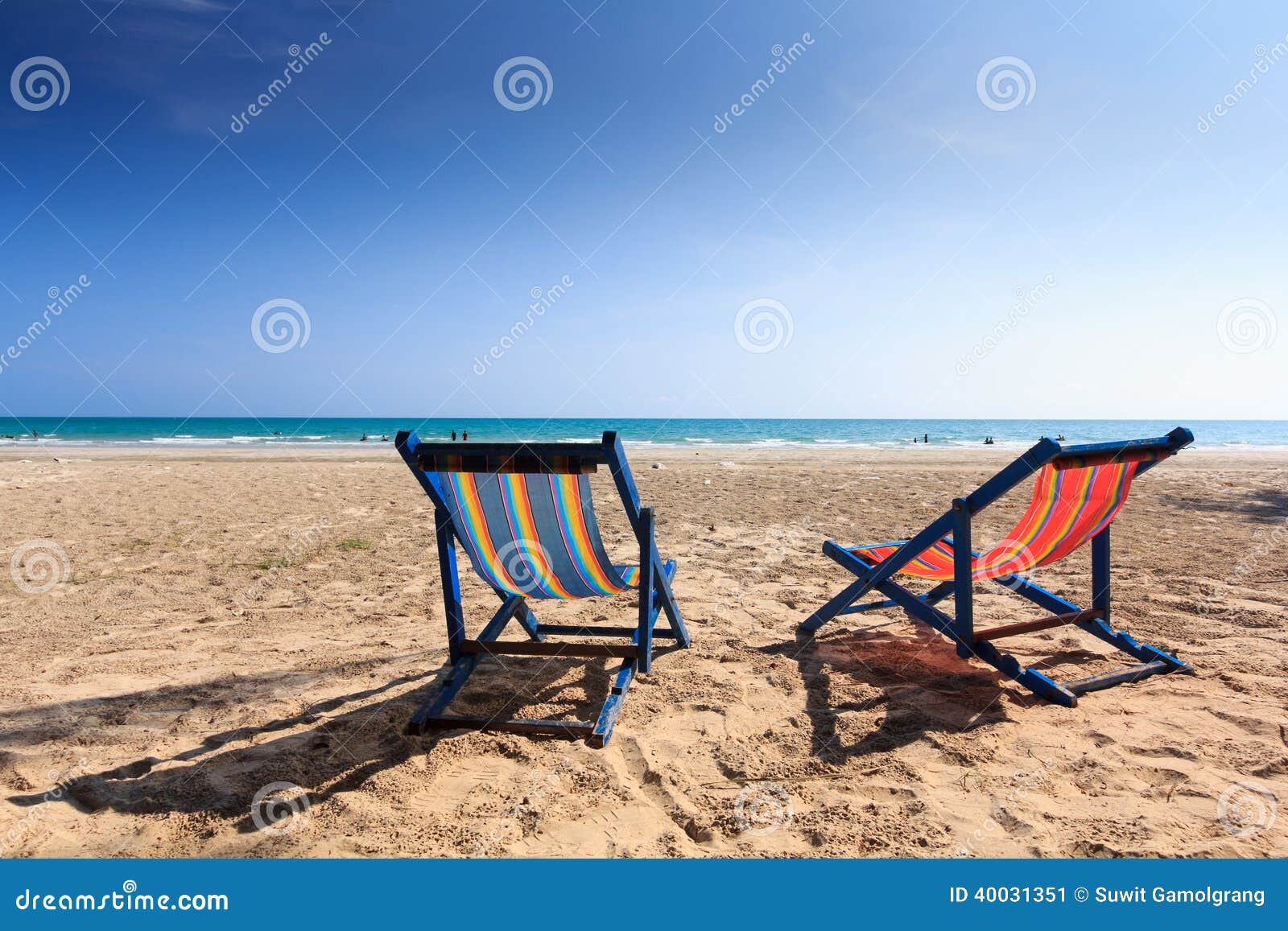 Chair on beach stock image. Image of sunny, blue, tropical - 40031351
