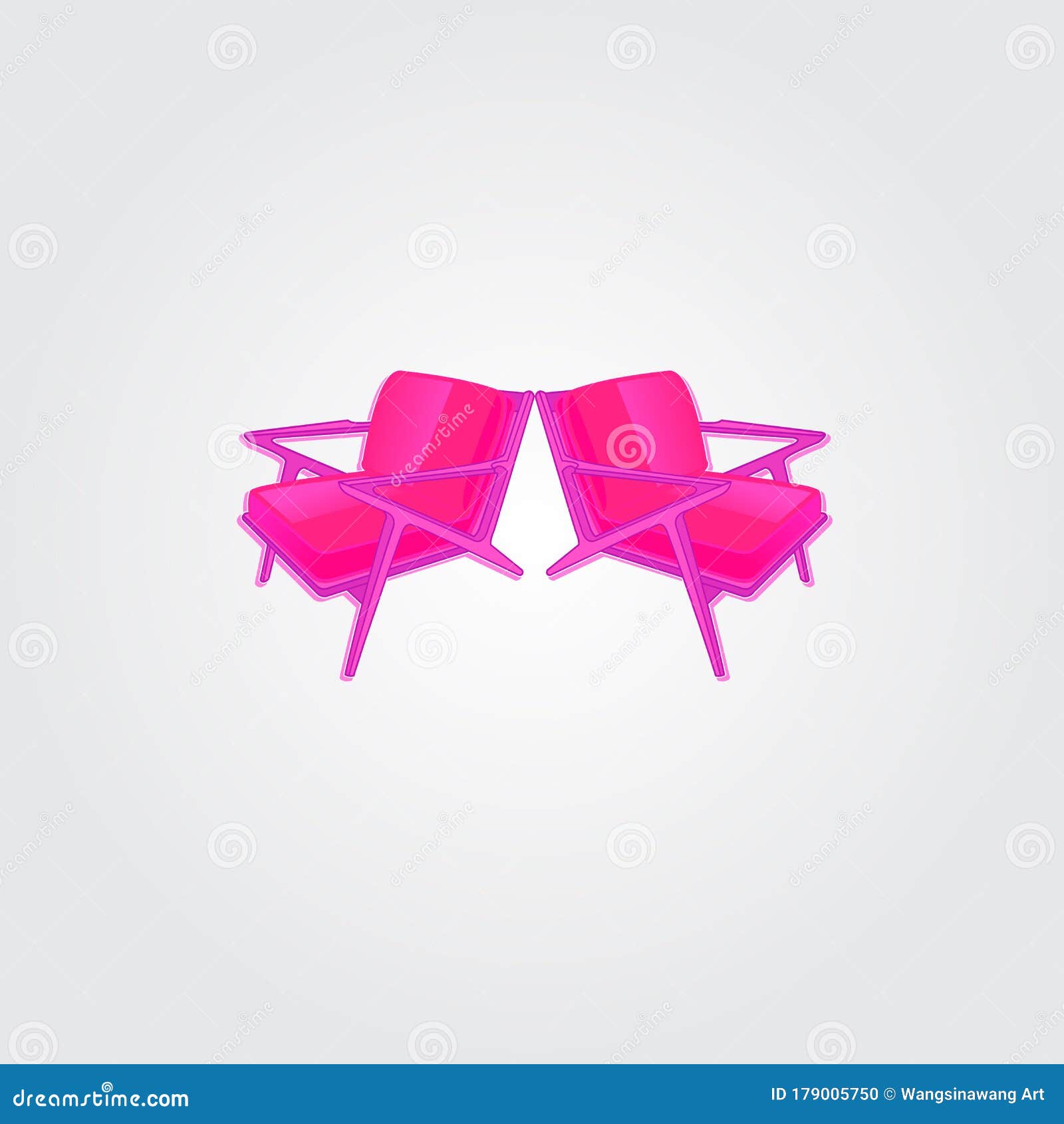 Chair, Bench Vector Illustration Isolated on White Background Stock ...