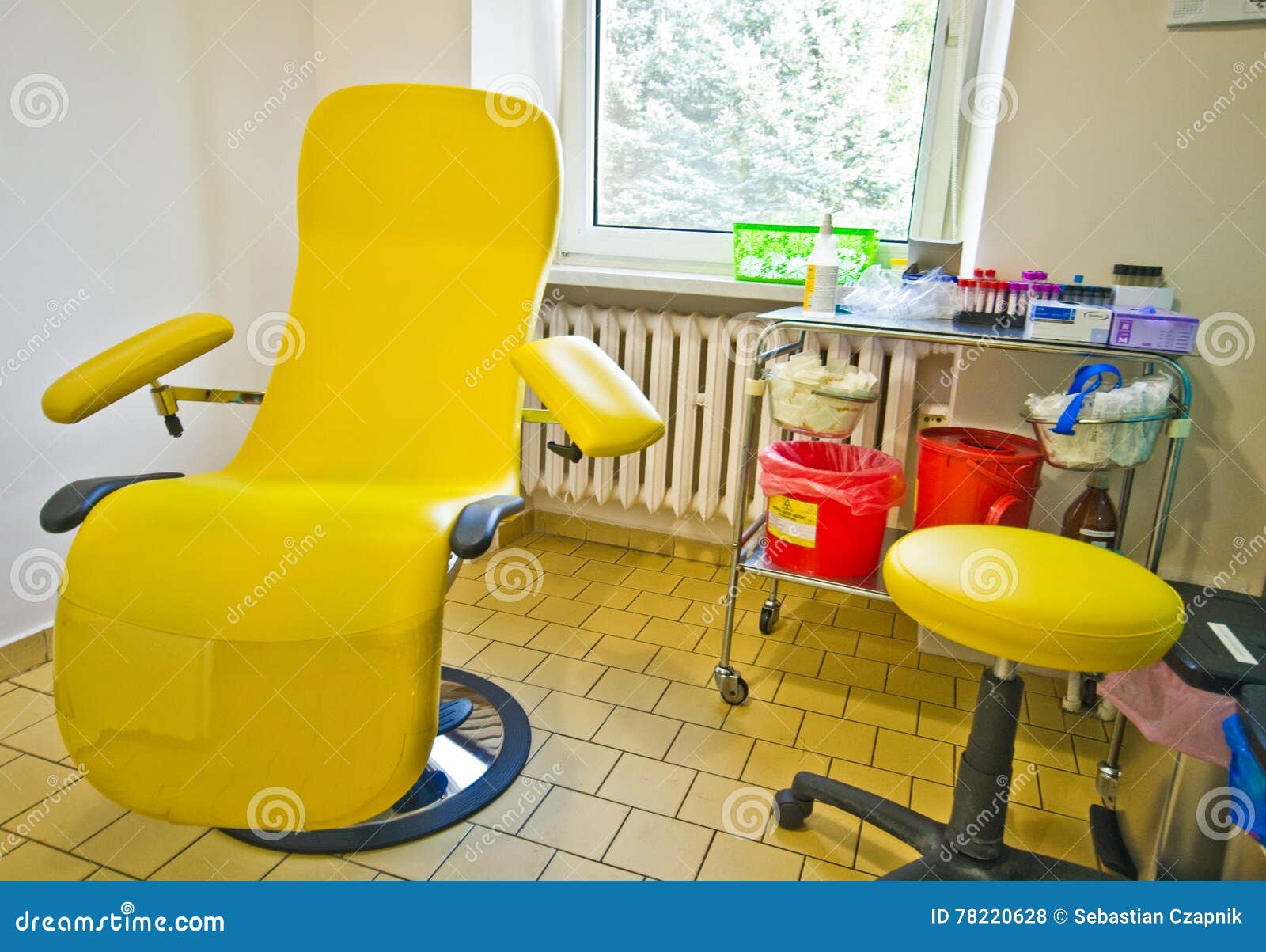 Chair in blood lab stock photo. Image of medicine, test - 78220628