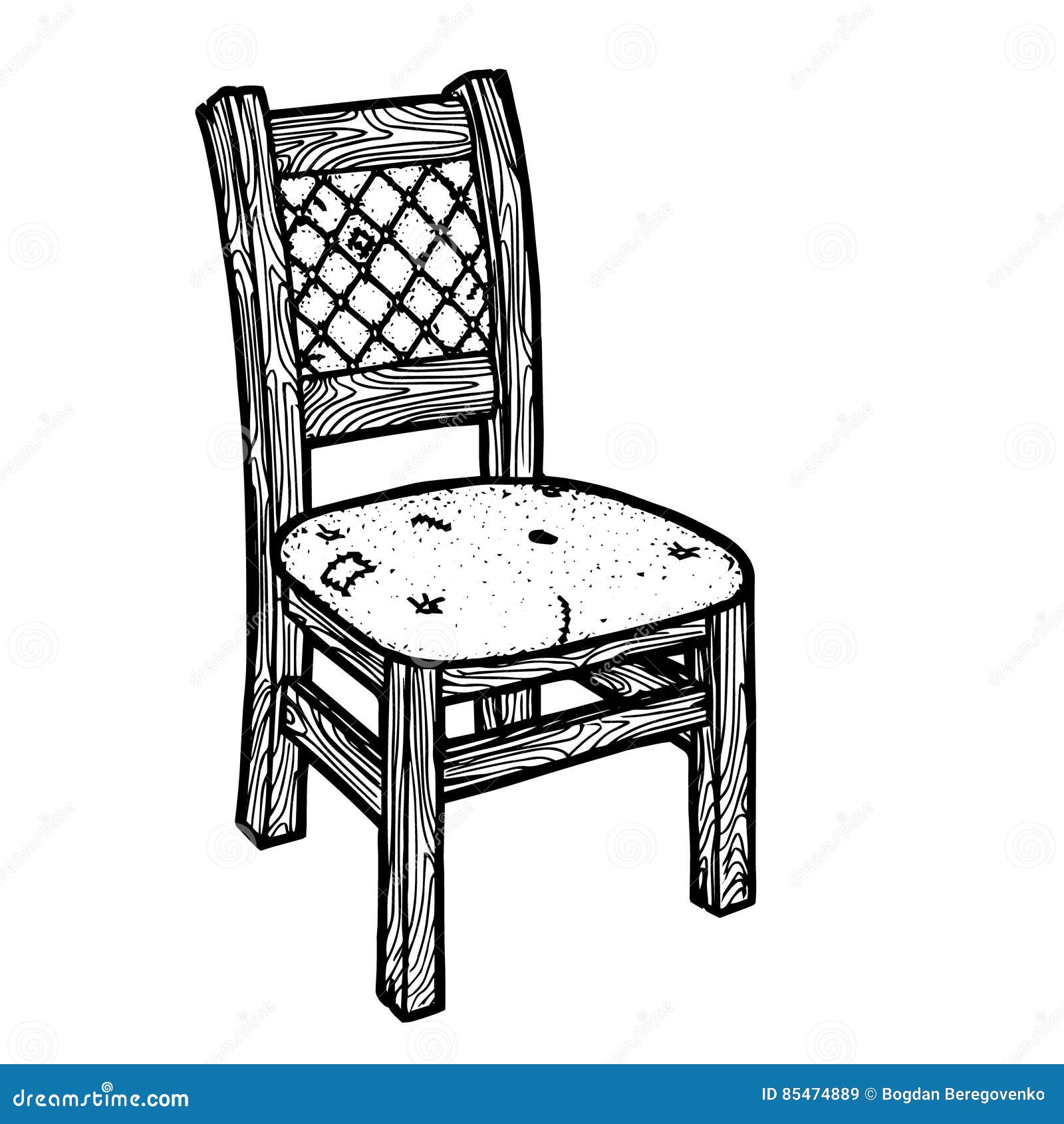 Chair stock vector. Illustration of sketch, vector, line - 85474889