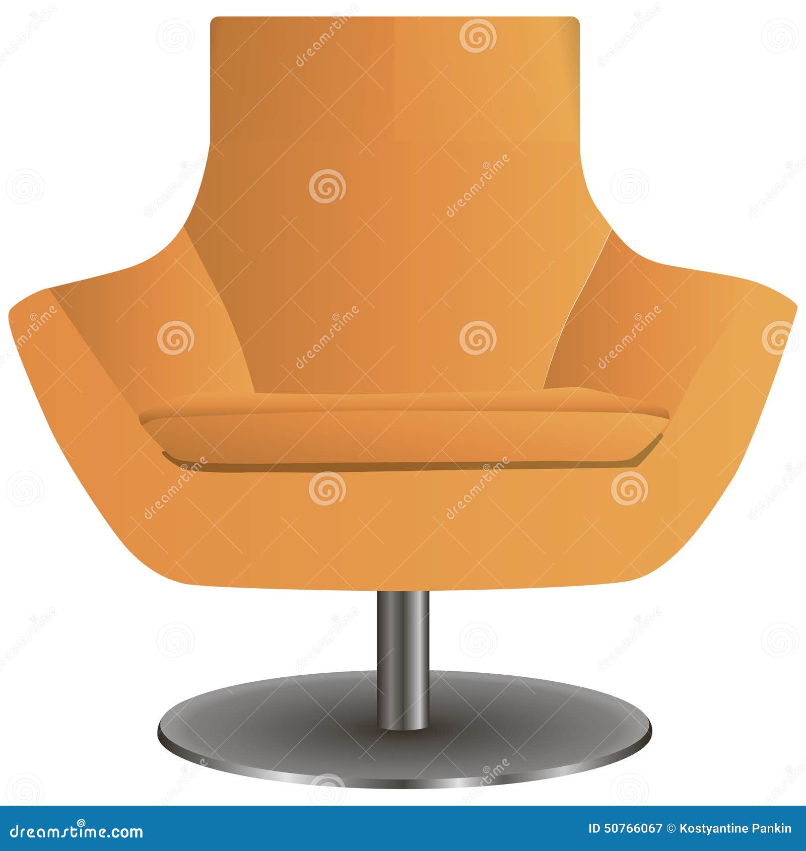 Chair on the central leg stock vector. Illustration of business - 50766067
