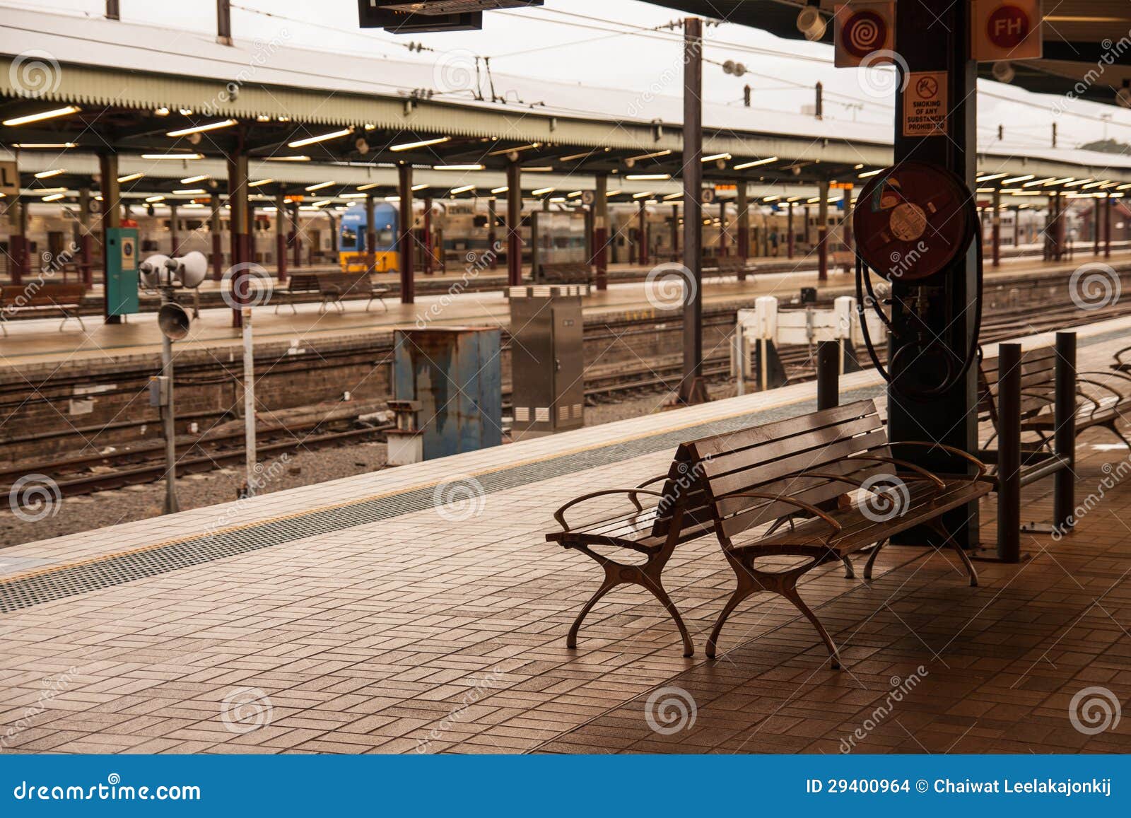 Chair in Central Train Station, Sydney. Stock Photo - Image of building ...