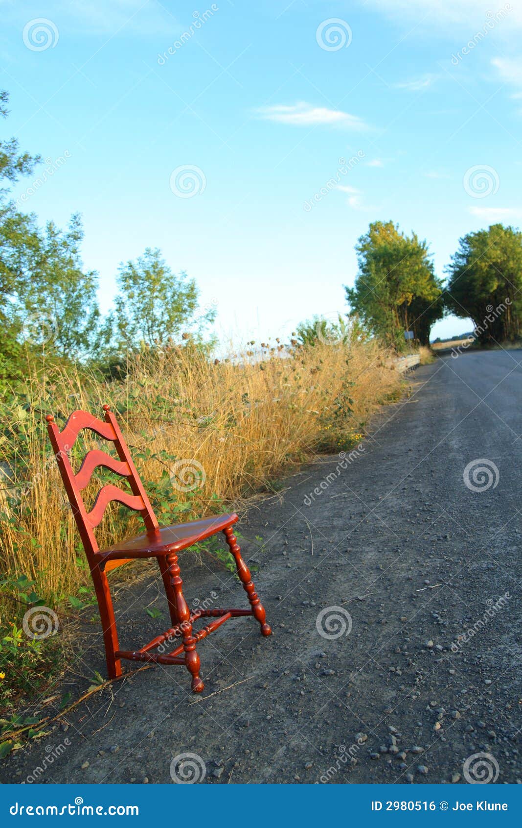 Chair on country road stock photo. Image of chair, design - 2980516