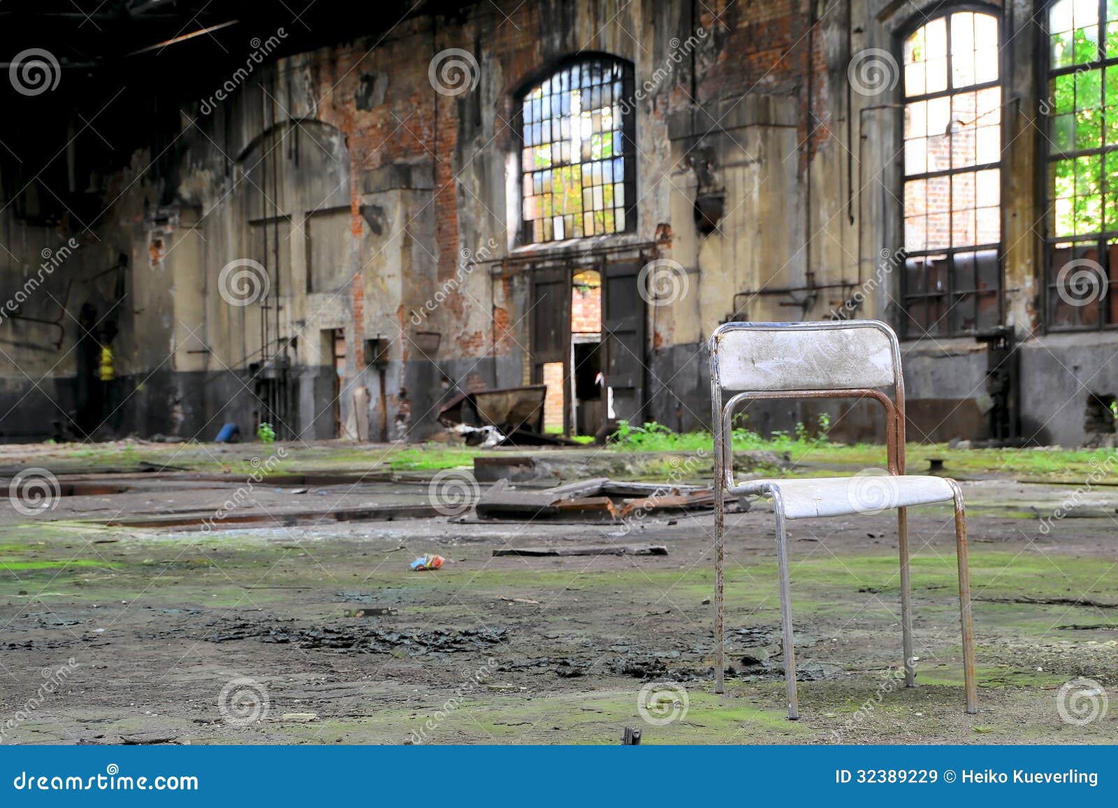 A Chair in a Disused Factory Stock Image - Image of decay, filth: 32389229