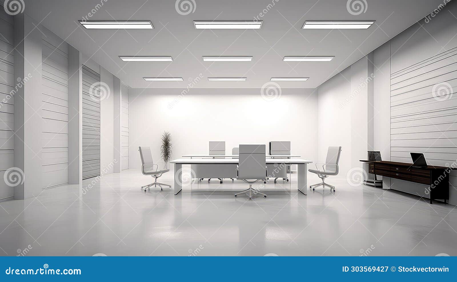 Chair Empty Office Background Stock Illustration - Illustration of ...